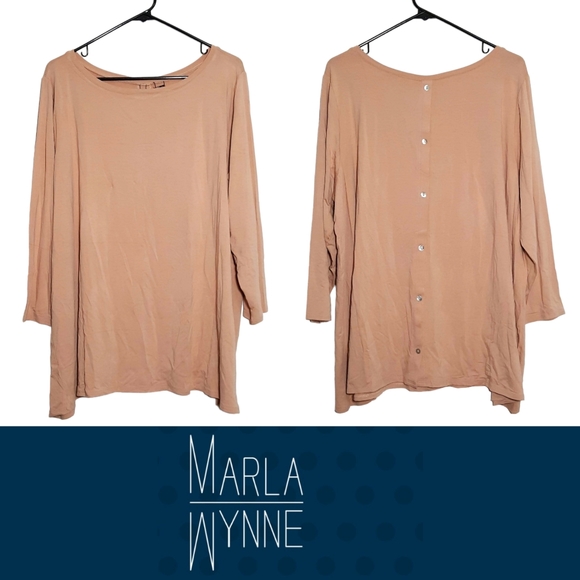 MarlaWynne | Tops | Marlawynne New Quarter Sleeve Blouse 2x Plus Size ...